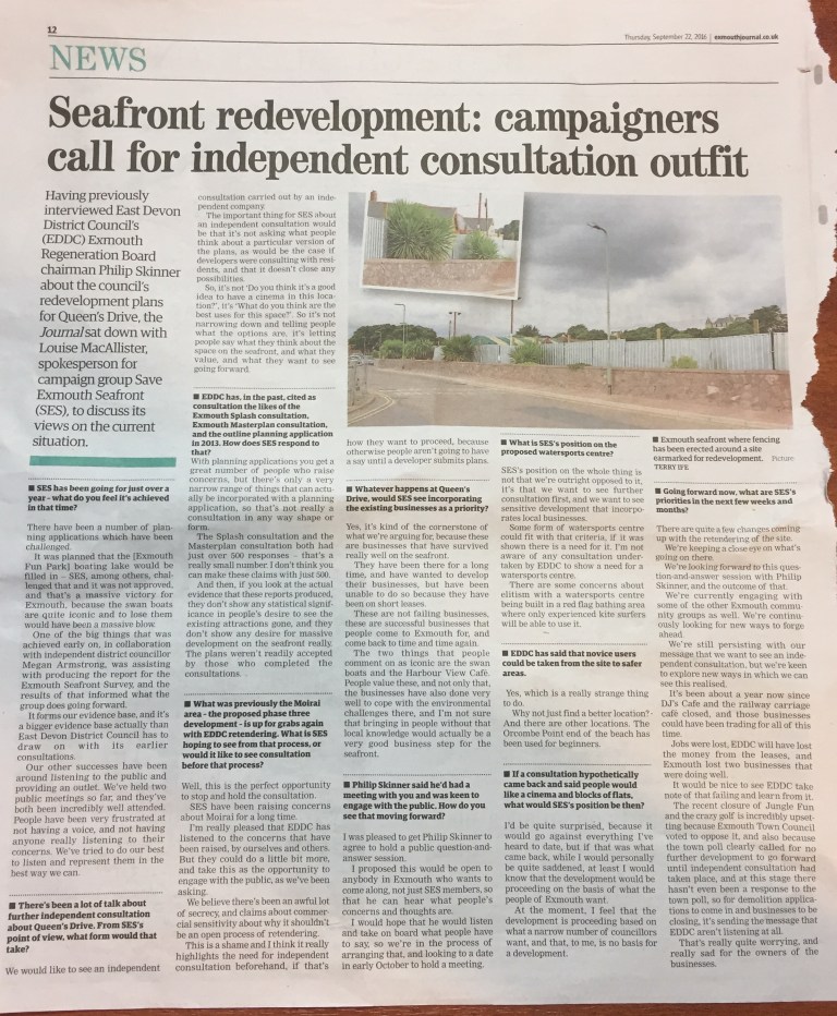 Exmouth seafront regeneration: an alternative view | East Devon Watch