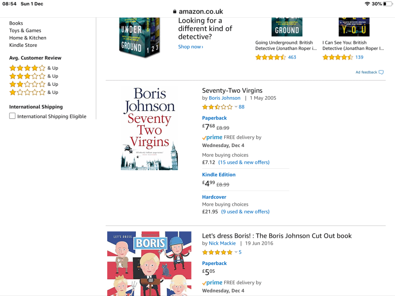Book Review – Boris Johnson “72 Virgins” (a real book by Bojo available ...