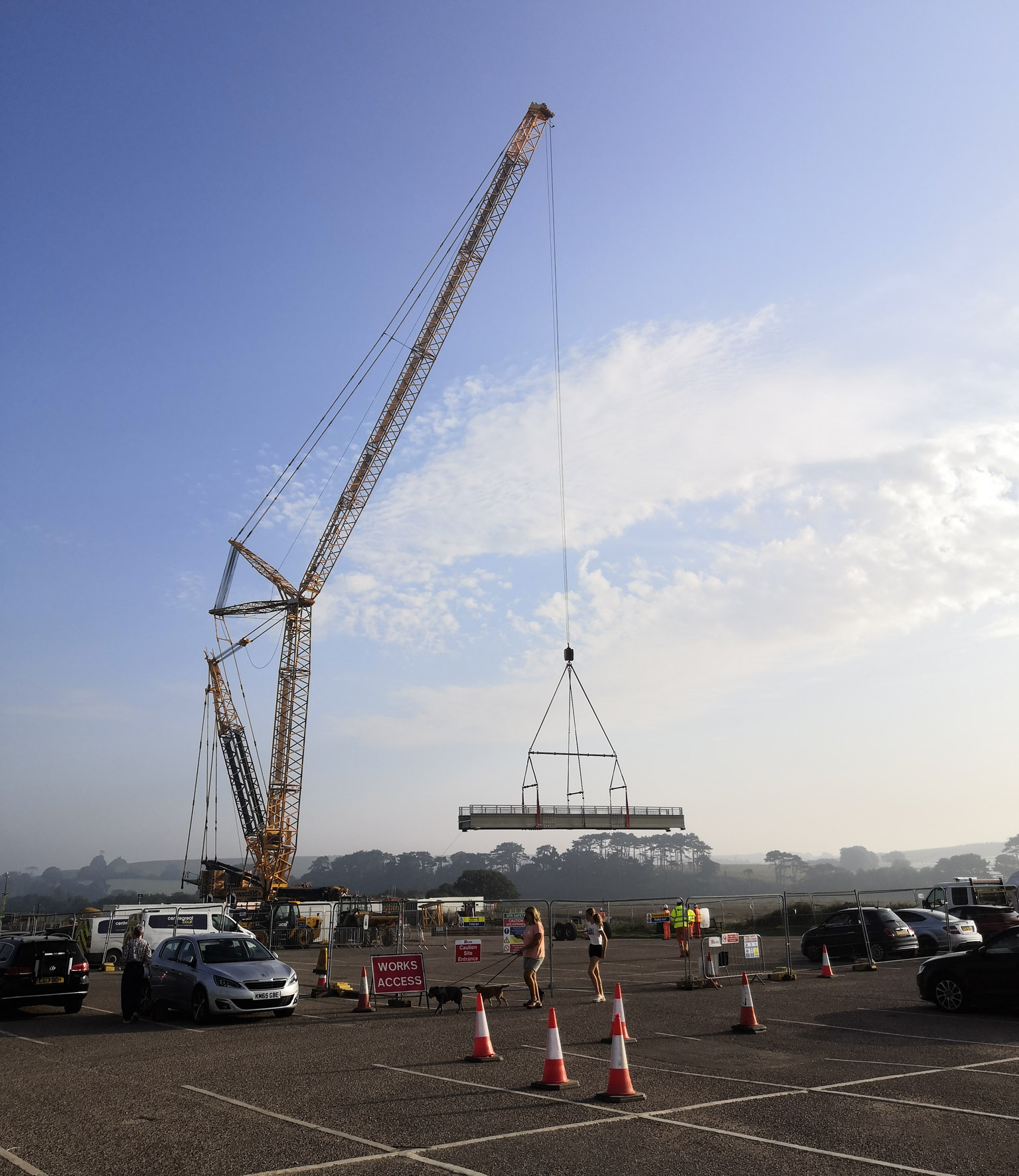 Lower Otter Valley footbridge – the final lift | East Devon Watch
