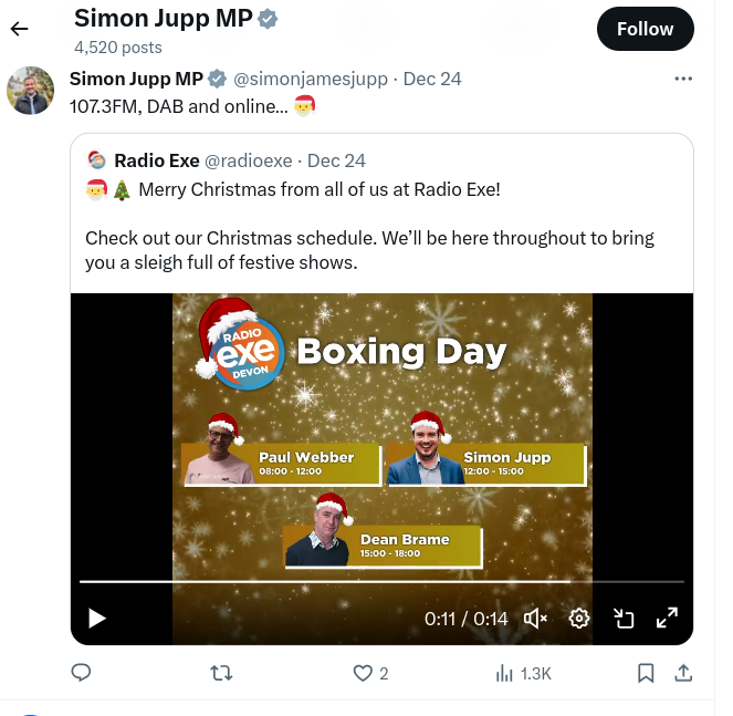 Simon Jupp contemplates a possible job change next year | East Devon Watch