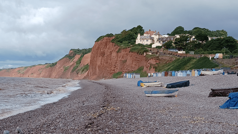 Budleigh experiences Sidmouth scale cliff fall, naturist beach cut off ...